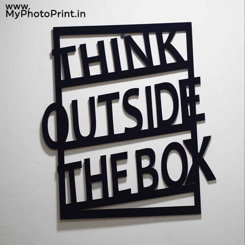 Think Out Side The Box 2.o Wooden Wall Decoration – MyPhotoPrint.in