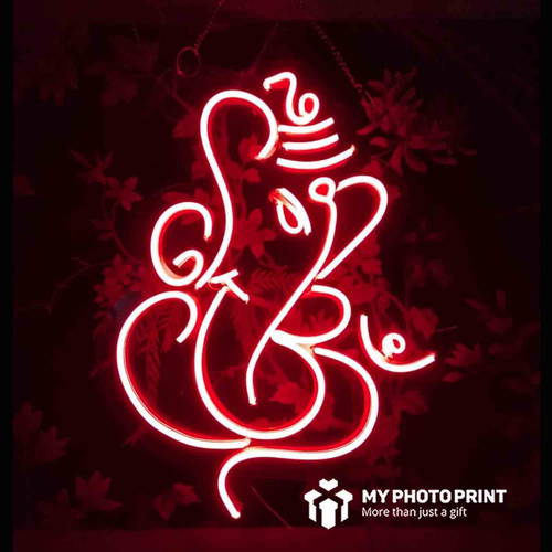 Neon Ganesh Ji Led Neon Sign – MyPhotoPrint.in