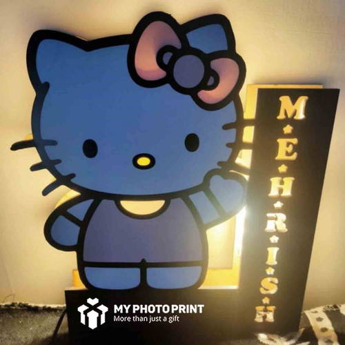 Customized Cartoon Character Led Wooden Name Board – MyPhotoPrint.in