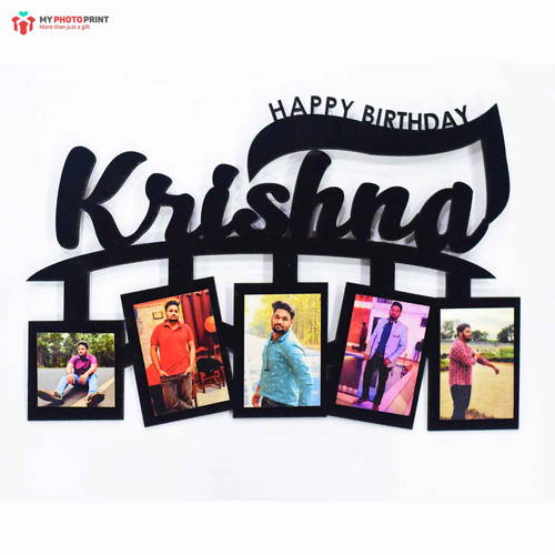 Personalized Name Wooden Photo Frame Collage – MyPhotoPrint.in