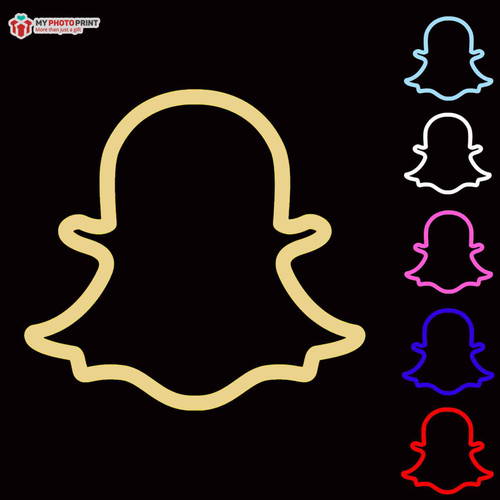 Neon Snapchat Logo Led Neon Sign Decorative Lights Wall Decor ...