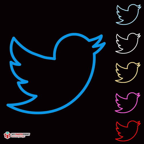 Neon Twitter Logo Led Neon Sign Decorative Lights Wall Decor ...
