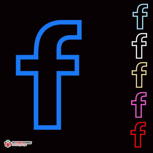 Neon Facebook Logo Led Neon Sign Decorative Lights Wall Decor ...