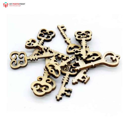 Key Design Mdf Wooden Craft Cutout Any Shapes & Patterns | (PACK OF 10 ...