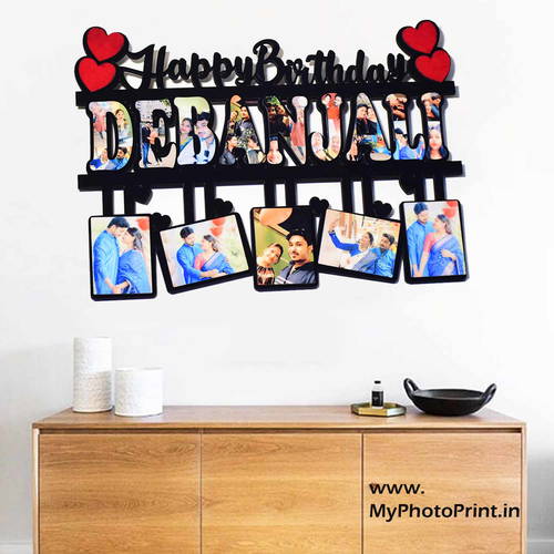 Customized Name Wooden Photo Frame Collage – MyPhotoPrint.in