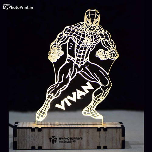 Customized Spider-man Acrylic 3d Illusion Led Lamp With Color Changing ...