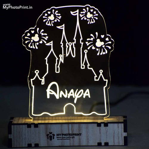 Customized Castle Acrylic 3d Illusion Led Lamp With Color Changing Led ...