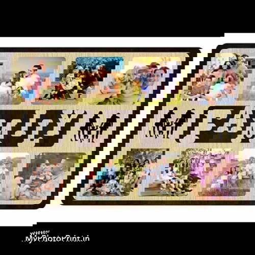 Customized Family Wooden Photo Frame – MyPhotoPrint.in