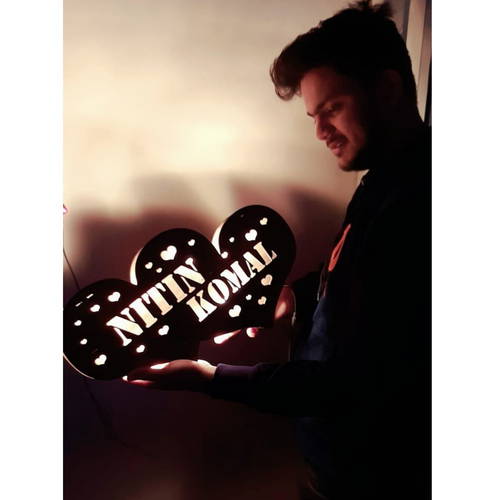 Customized Heart Wooden Name Board – MyPhotoPrint.in
