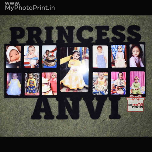 Customized Your Text Or Name Wooden Photo Frame Collage – MyPhotoPrint.in