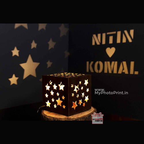 Customized Star Wooden Led Shadow Box – MyPhotoPrint.in