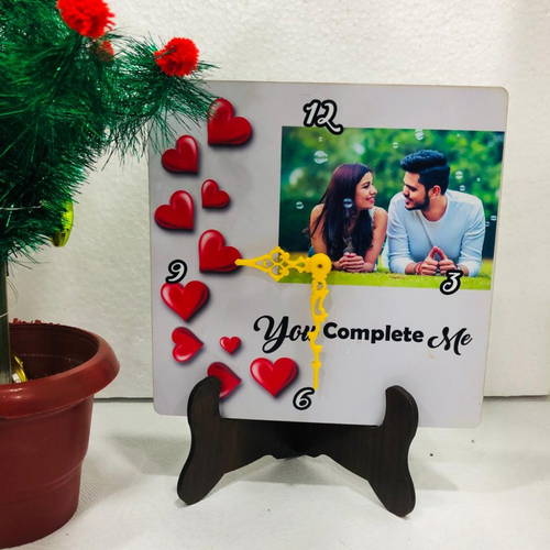 Customized Photo Table Clock | Photo & Name/text – MyPhotoPrint.in