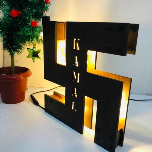 Customized Swastik Religious Name Board – MyPhotoPrint.in