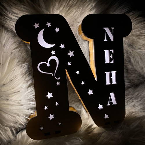 Customized A To Z Wooden Name Board – MyPhotoPrint.in