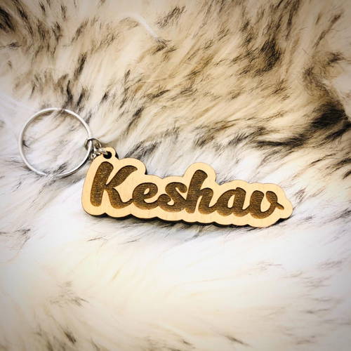 Customized Wooden Name Keychain – MyPhotoPrint.in