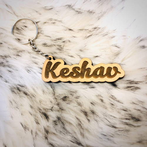 Customized Wooden Name Keychain – MyPhotoPrint.in