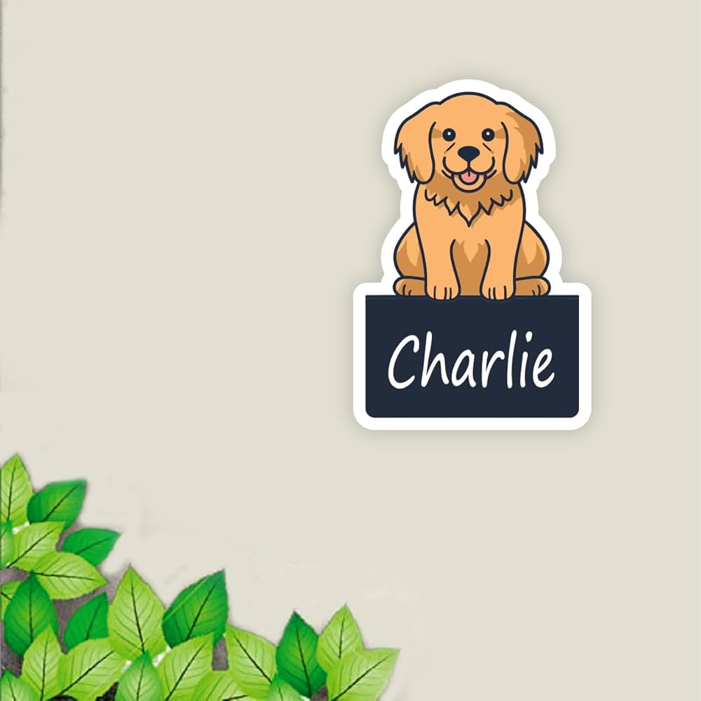 Customized Acrylic Dog Name Plate for Home – Personalized Pet Name Boa ...