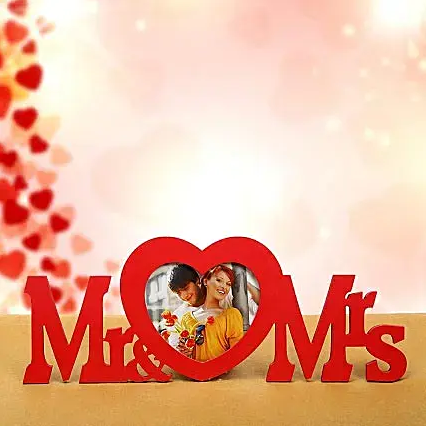 Mr & Mrs Love Photo Table Top – MyPhotoPrint.in
