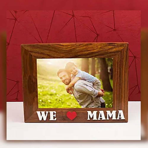 Personalized Wooden We & Mama Photo Frame – MyPhotoPrint.in