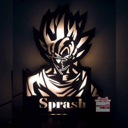 Customized Goku Name Board With Led – MyPhotoPrint.in
