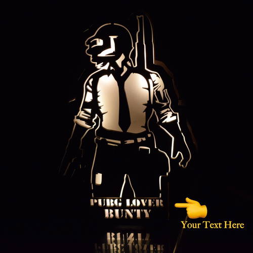 Pubg Customized Your Name Wooden Board With Led – MyPhotoPrint.in