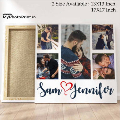 Customized Multiple 5 Photo Frame Collage Canvas – MyPhotoPrint.in