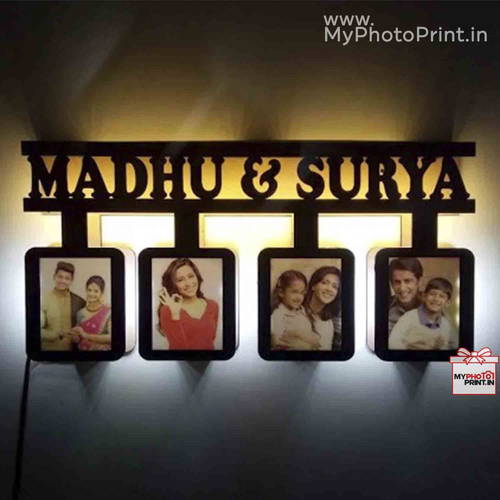 Customized Wooden Decorative Name & Photo Frame – MyPhotoPrint.in
