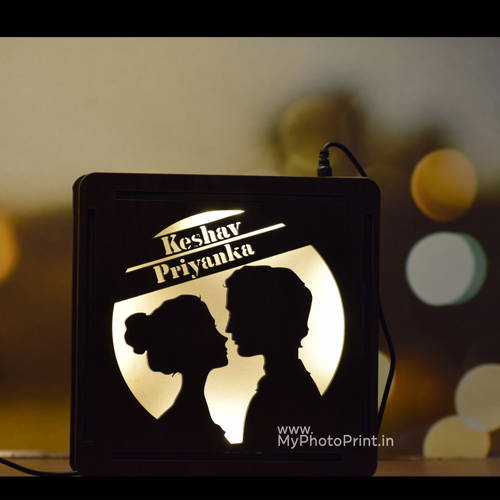 Customized Couple Face Name Board – MyPhotoPrint.in