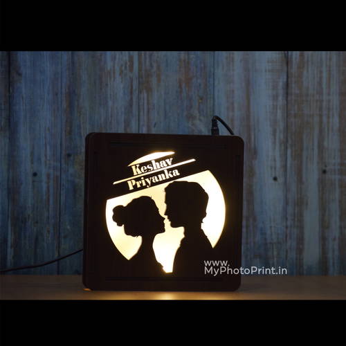 Customized Couple Face Name Board – MyPhotoPrint.in