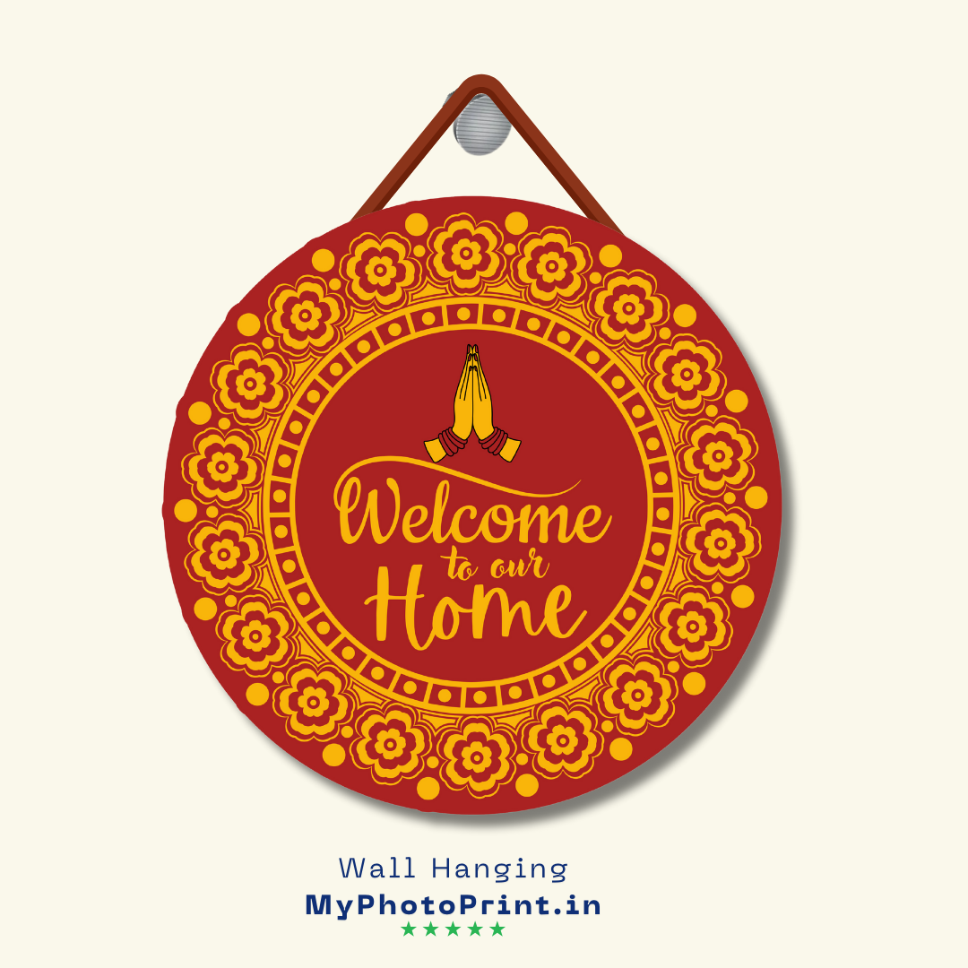Welcome Home Wall Hanging | Name Plate | Entry Namaste Name Plate #24 ...