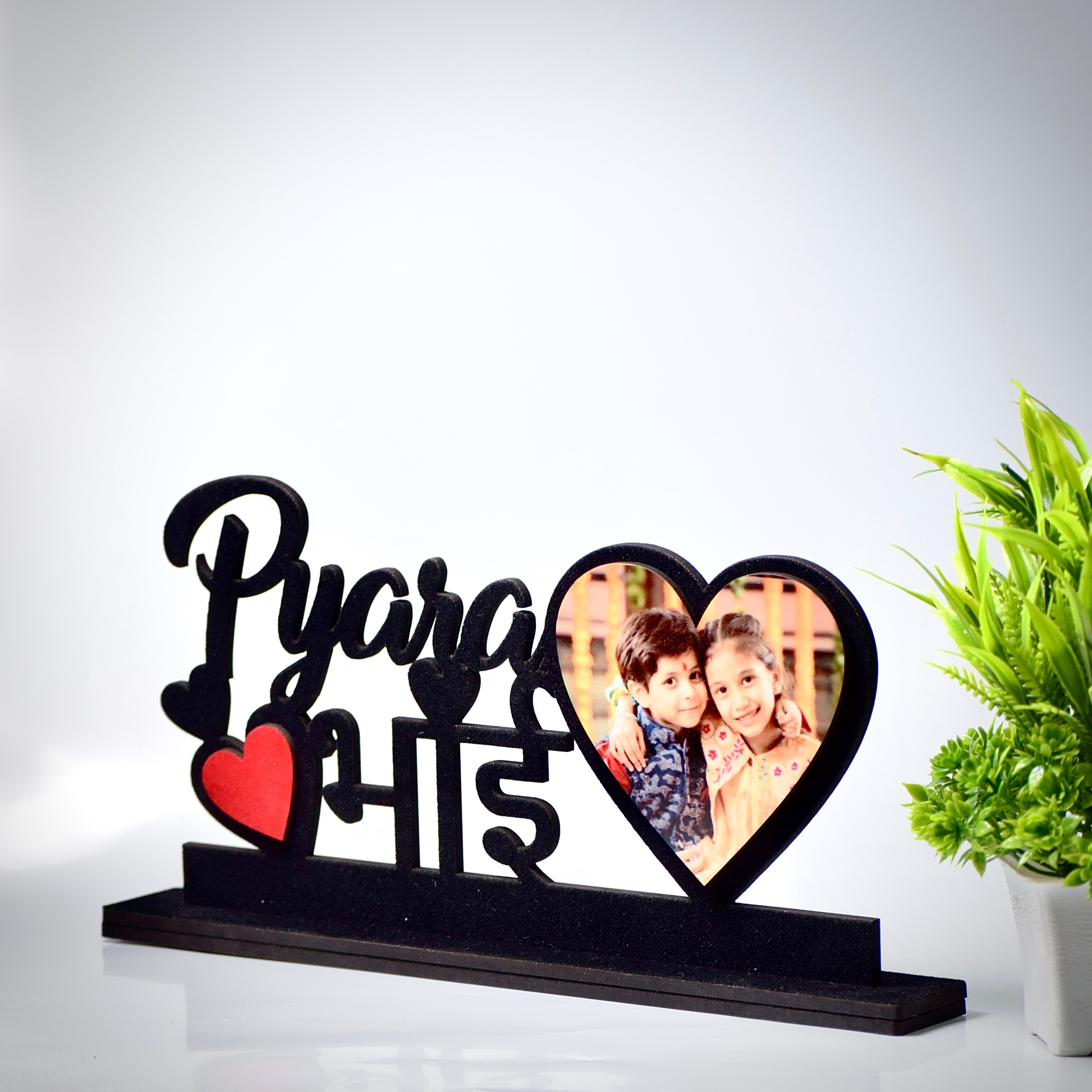 Pyara Bhai Customized Wooden Photo Frame Table Top – MyPhotoPrint.in