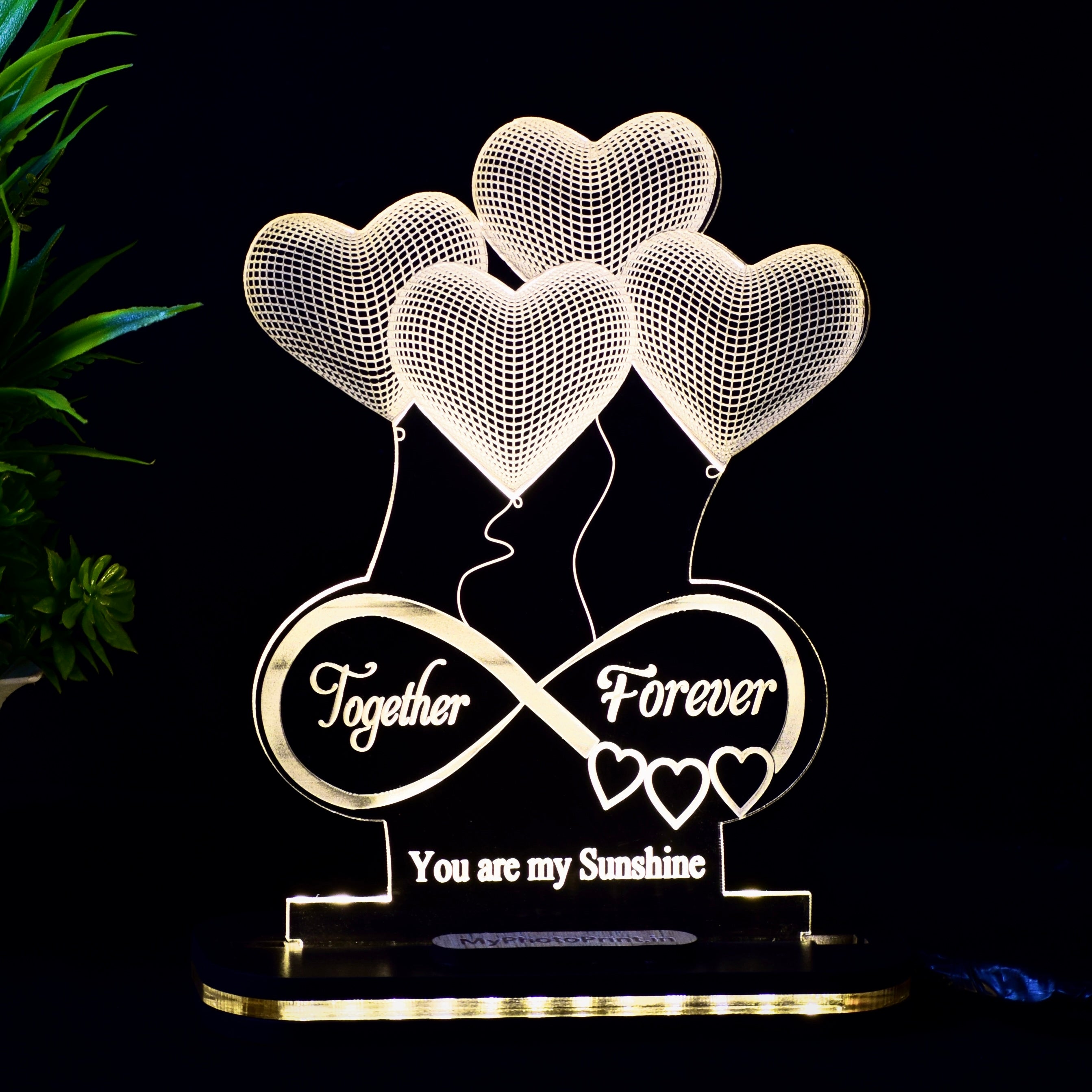 Endless Hearts - Together Forever Love Lamp – MyPhotoPrint.in