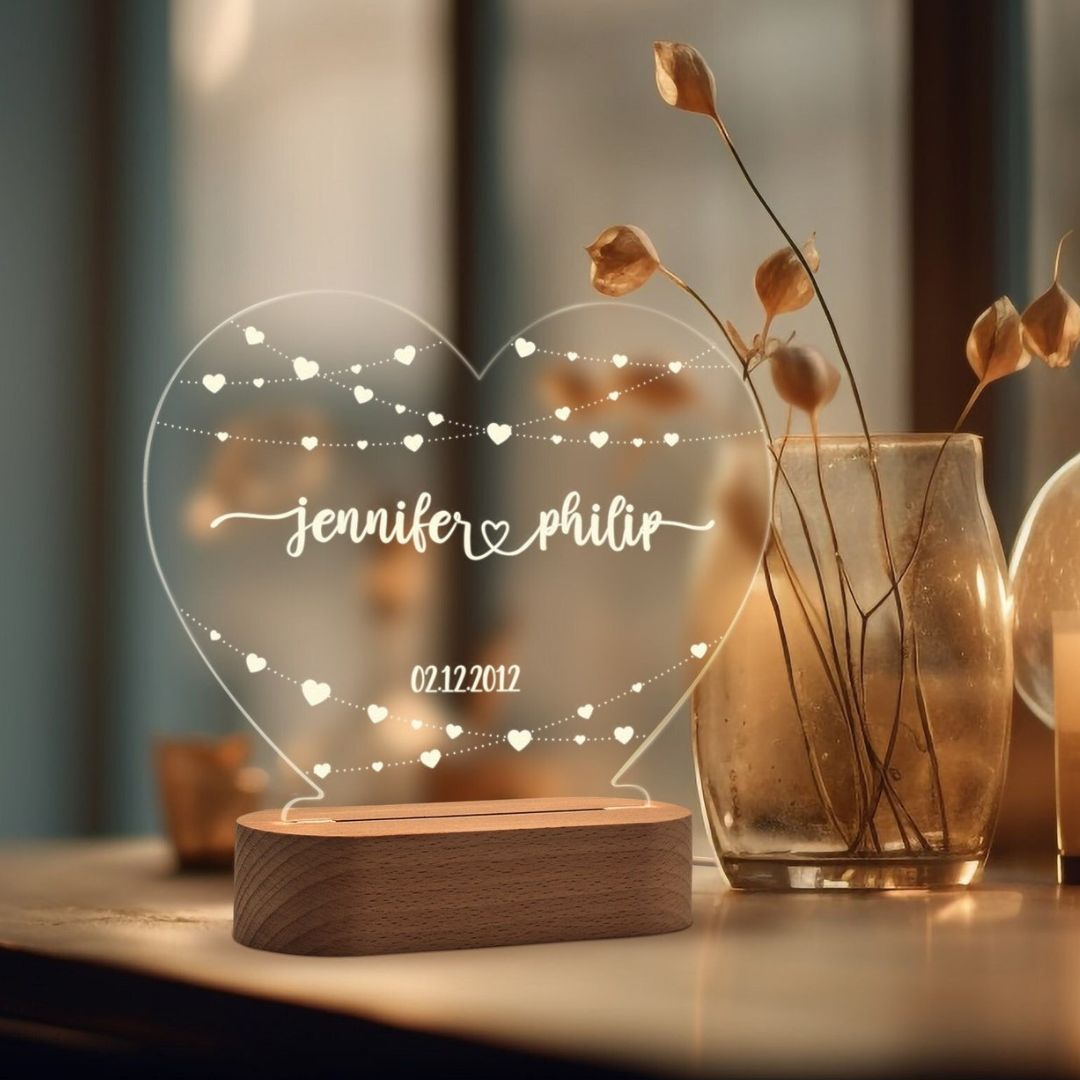 Customized Heart Infinity Lamp – MyPhotoPrint.in